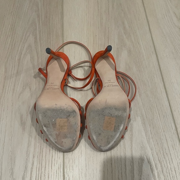 Jimmy Choo | Shoes | Jimmy Choo Mimi 0 Orange Suede 38 Eu 8 Us Strappy ...